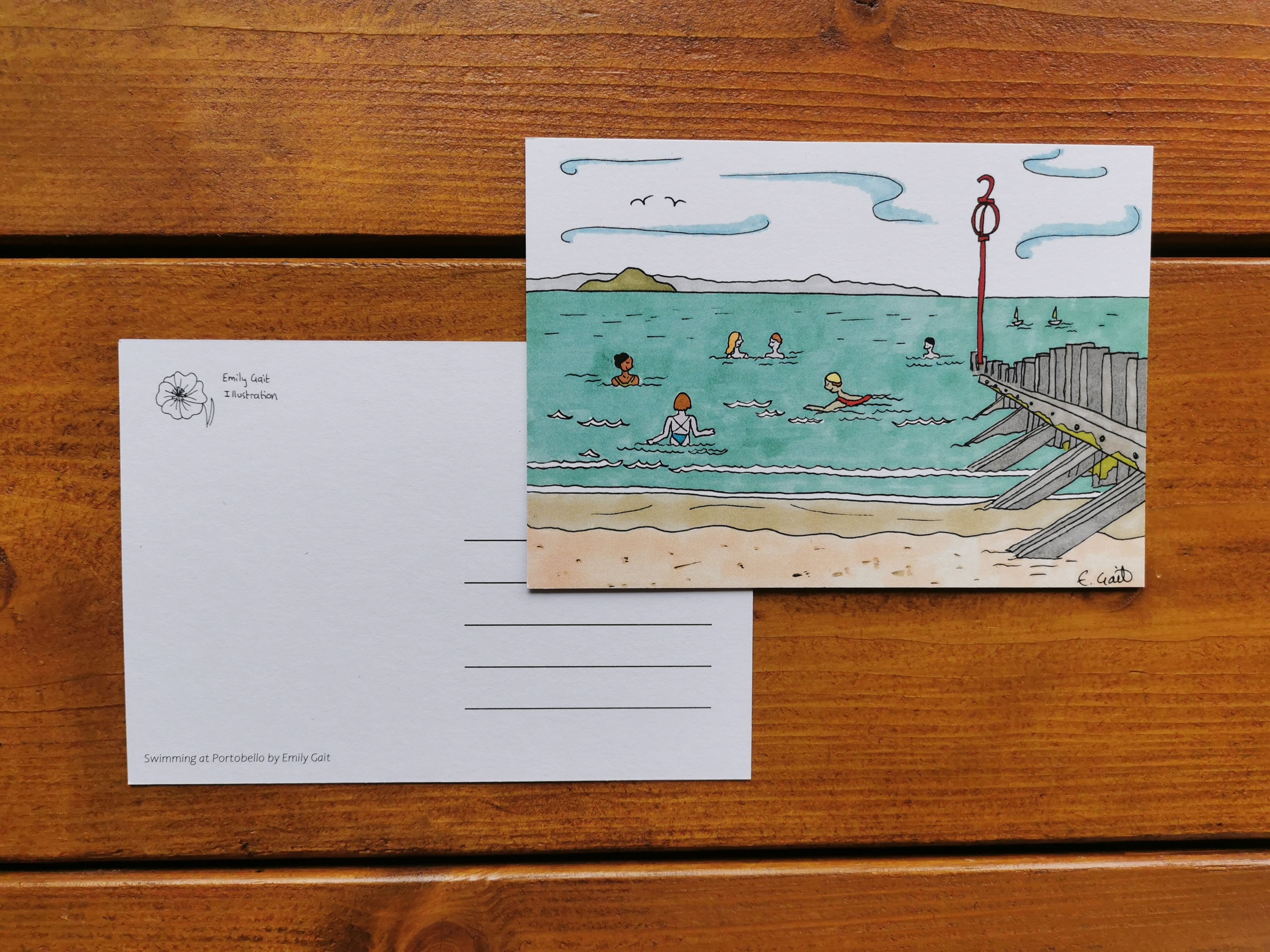Portobello Beach Postcards – Emily Gait Illustration